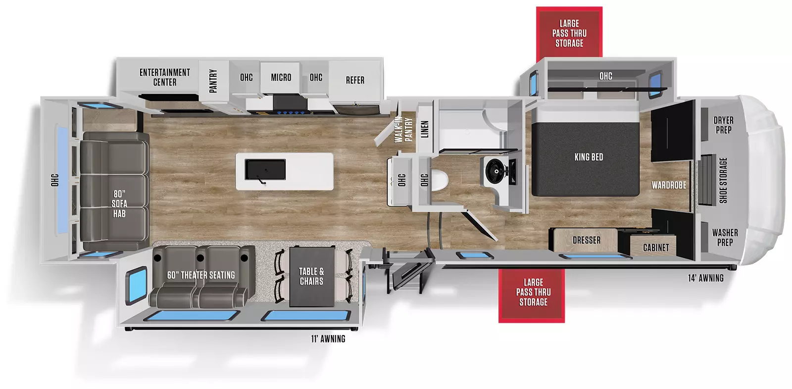 Wildcat Fifth Wheels Floorplans - Forest River RV