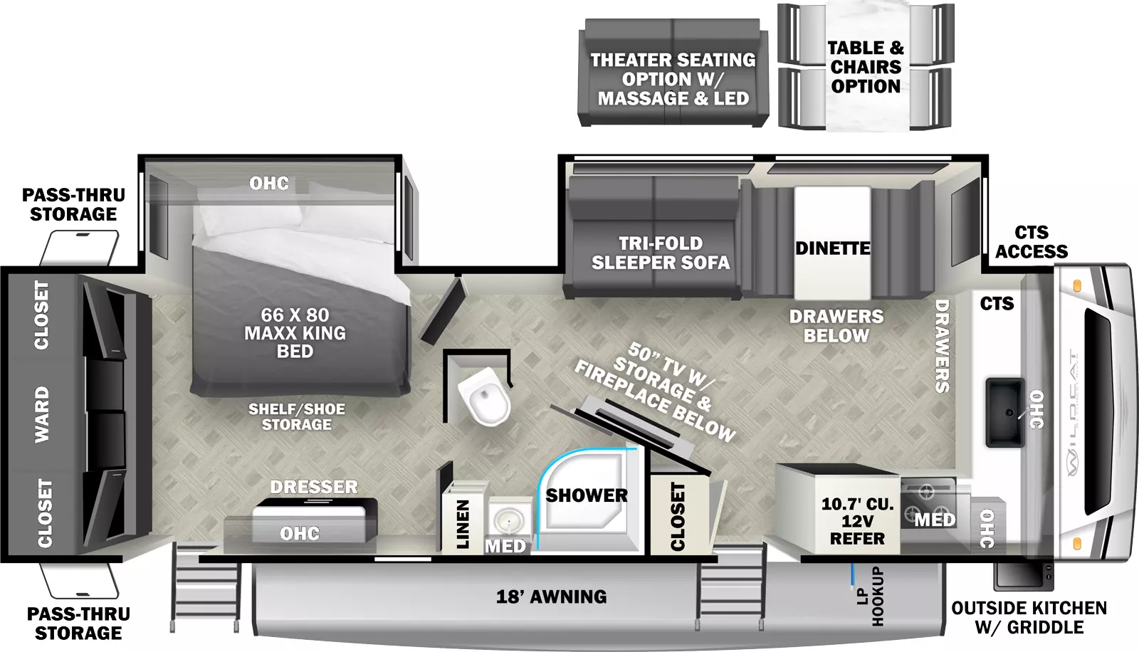 Wildcat Travel Trailers Floorplans - Forest River RV