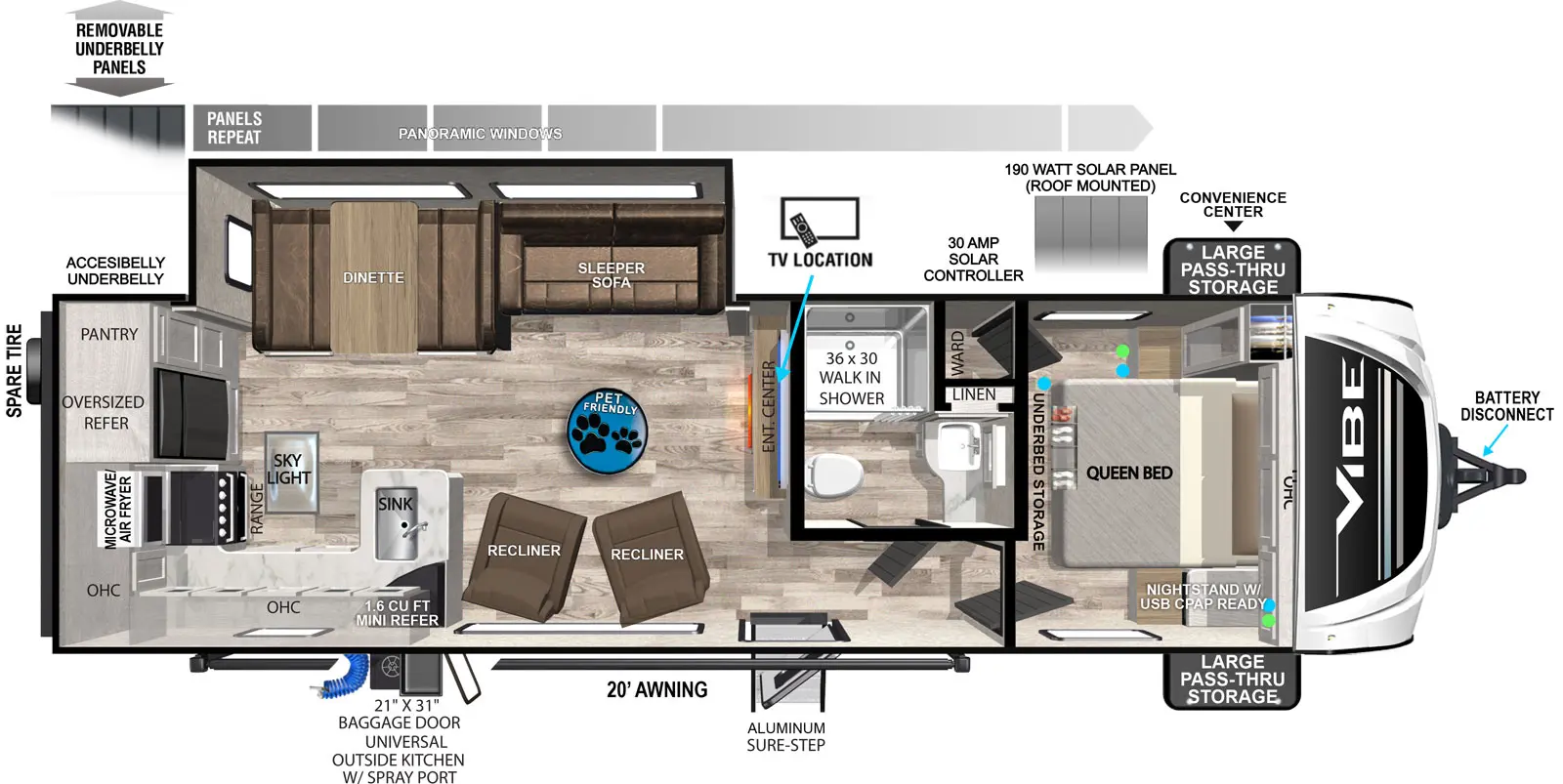 Vibe Floorplans - Forest River RV