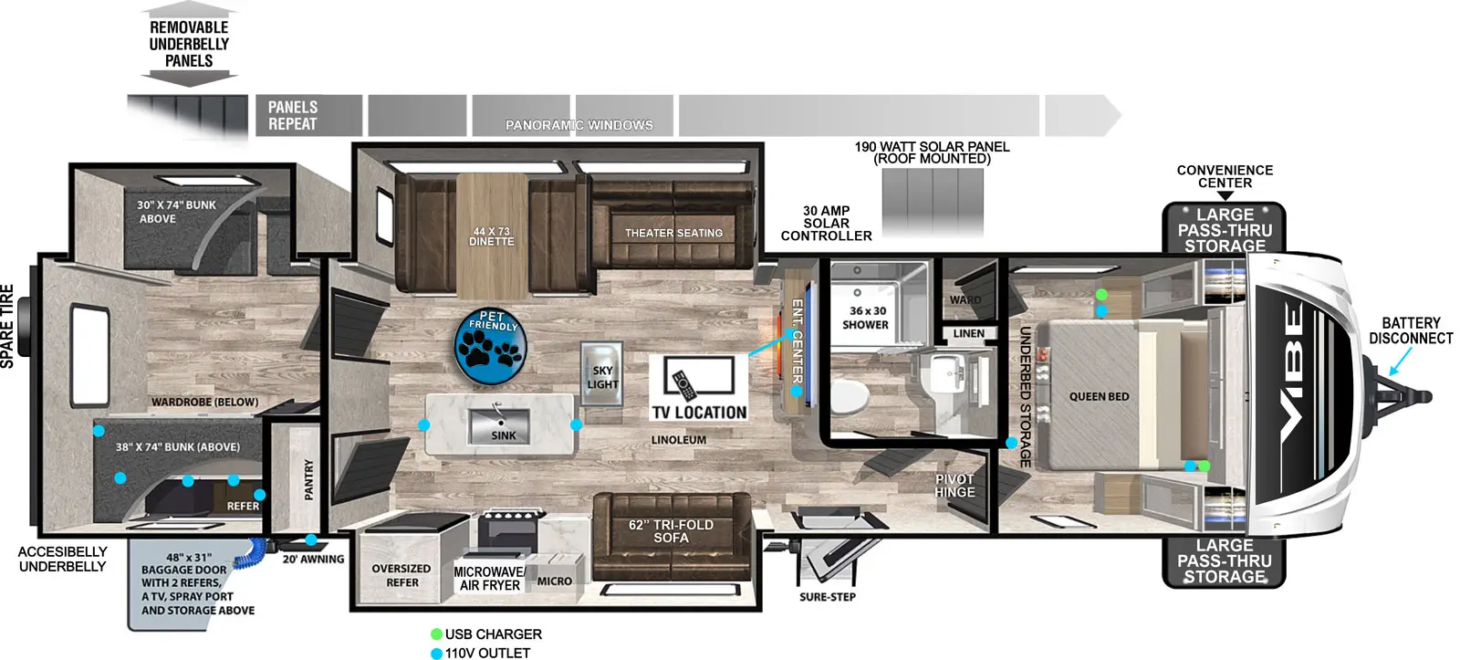 Vibe Floorplans - Forest River RV