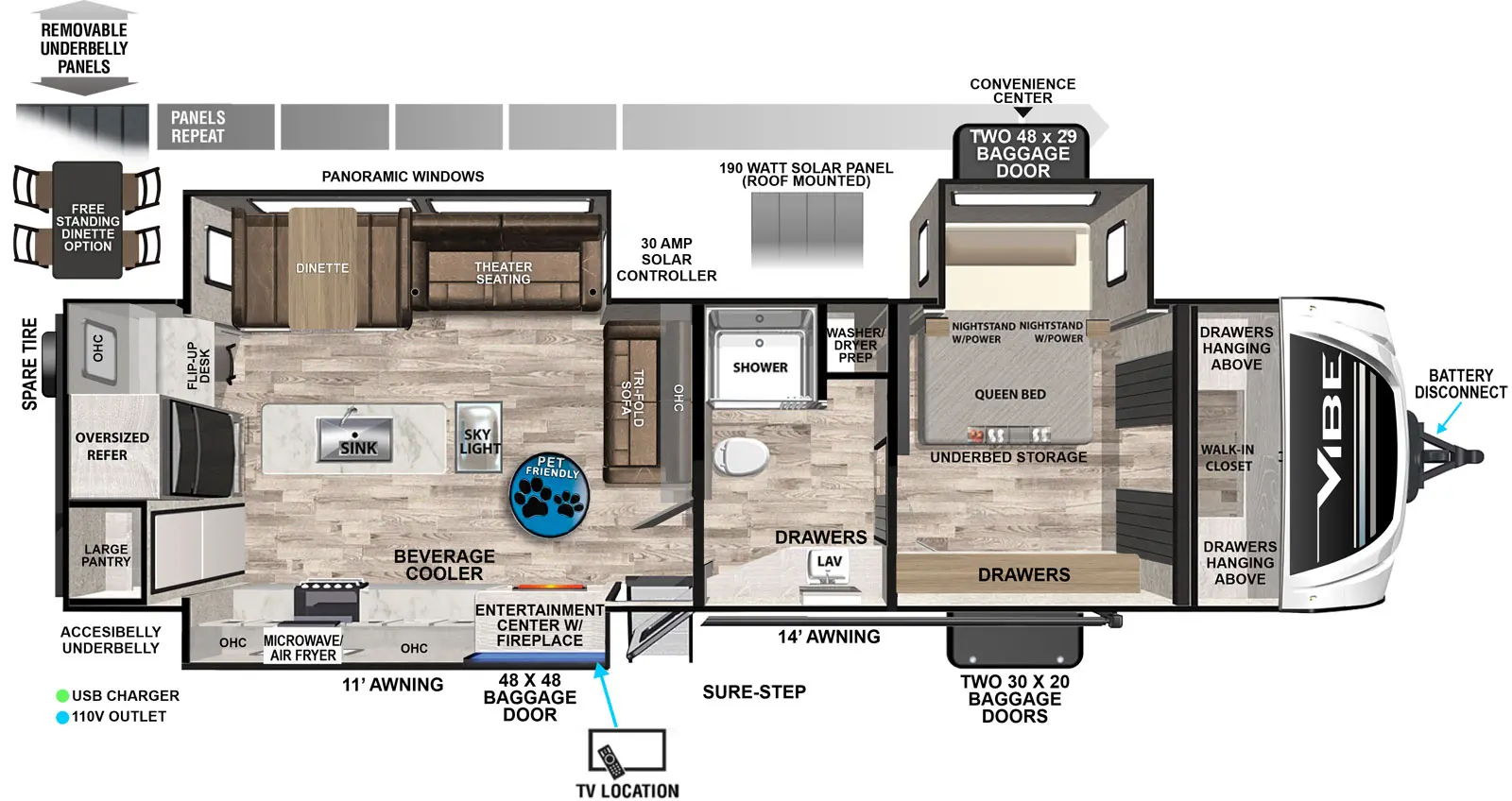 Vibe Floorplans - Forest River RV