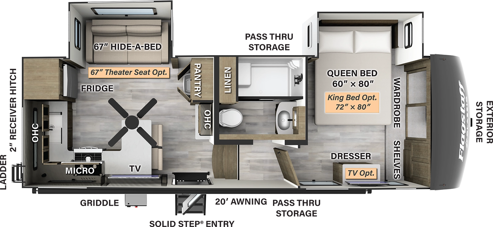Flagstaff Classic Fifth Wheels Floorplans - Forest River RV