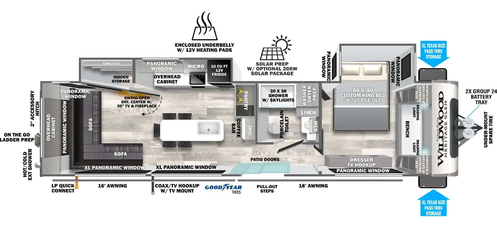 Wildwood Heritage Glen Travel Trailers - Forest River RV