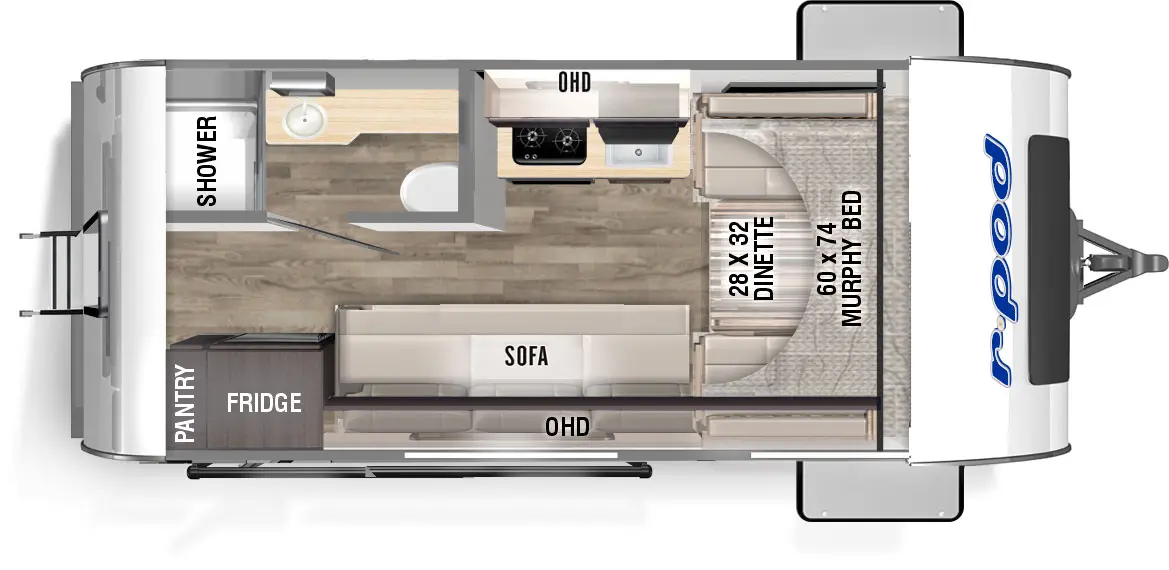r-pod RP-153 | R-Pod Floorplan - Forest River RV