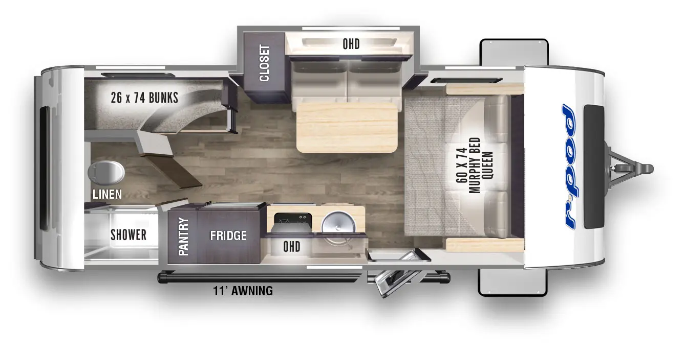 RP-193 | R-Pod Floorplan - Forest River RV
