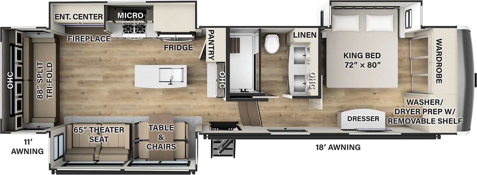 Flagstaff F329DV | TestCompany Floorplan - Forest River RV