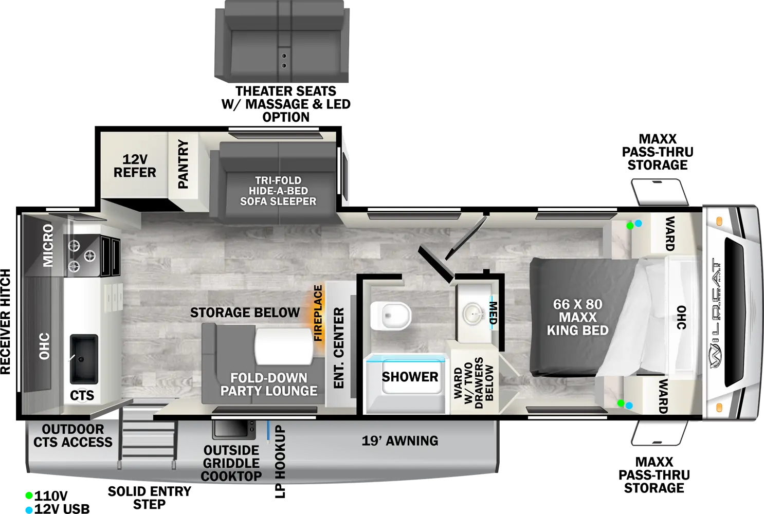 Wildcat Travel Trailers Floorplans - Forest River RV