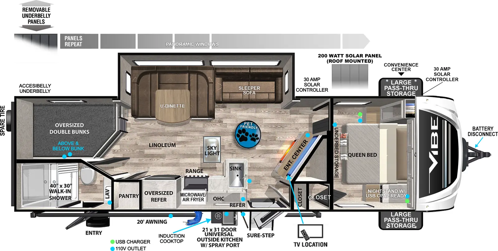 Vibe Floorplans - Forest River RV