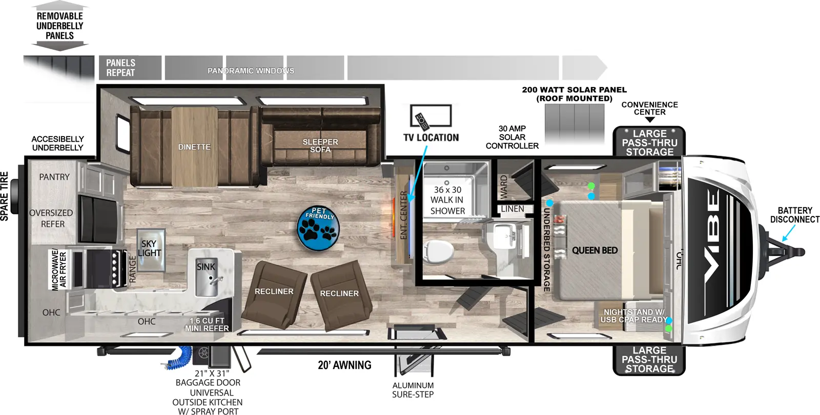 Vibe Floorplans - Forest River RV