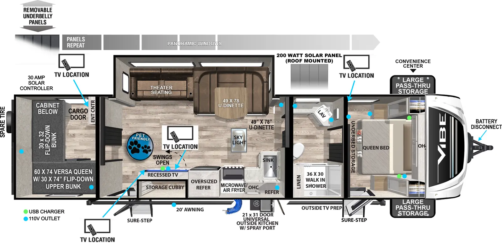 Vibe Floorplans - Forest River RV