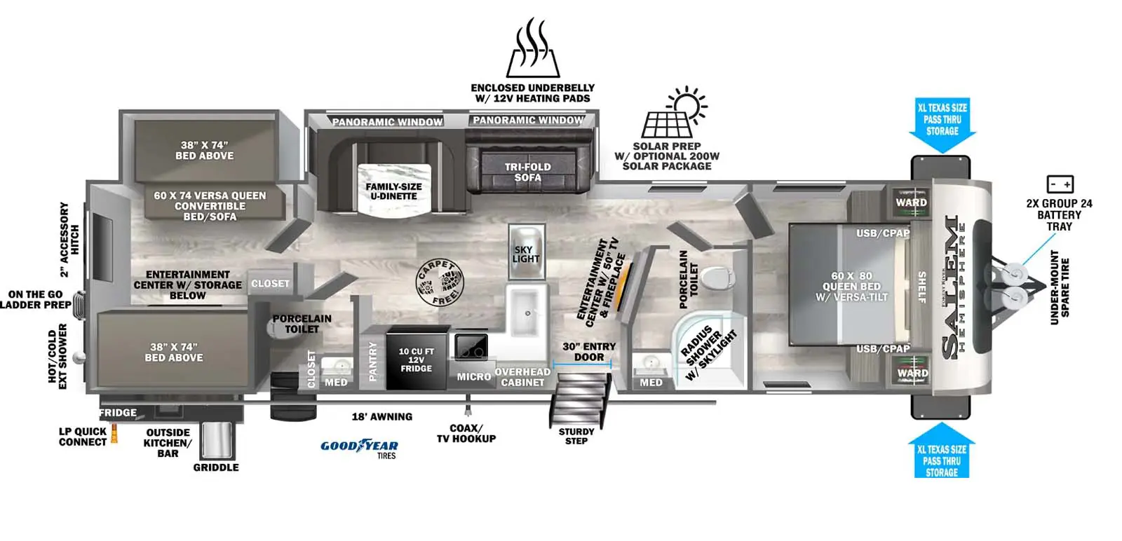 Salem Hemisphere Travel Trailers - Forest River RV