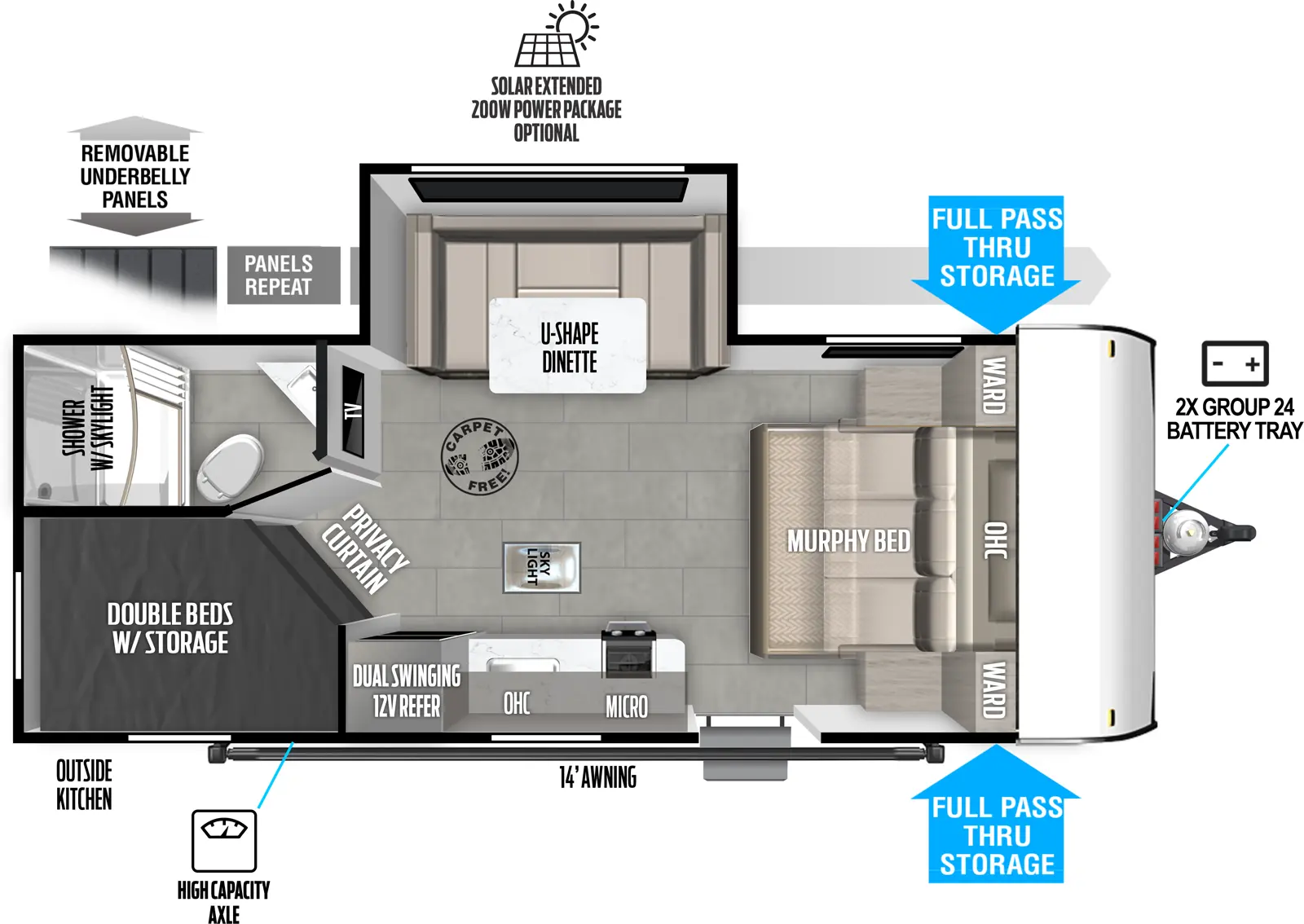 2026 Salem FSX 178BHSK Floorplan - Forest River RV