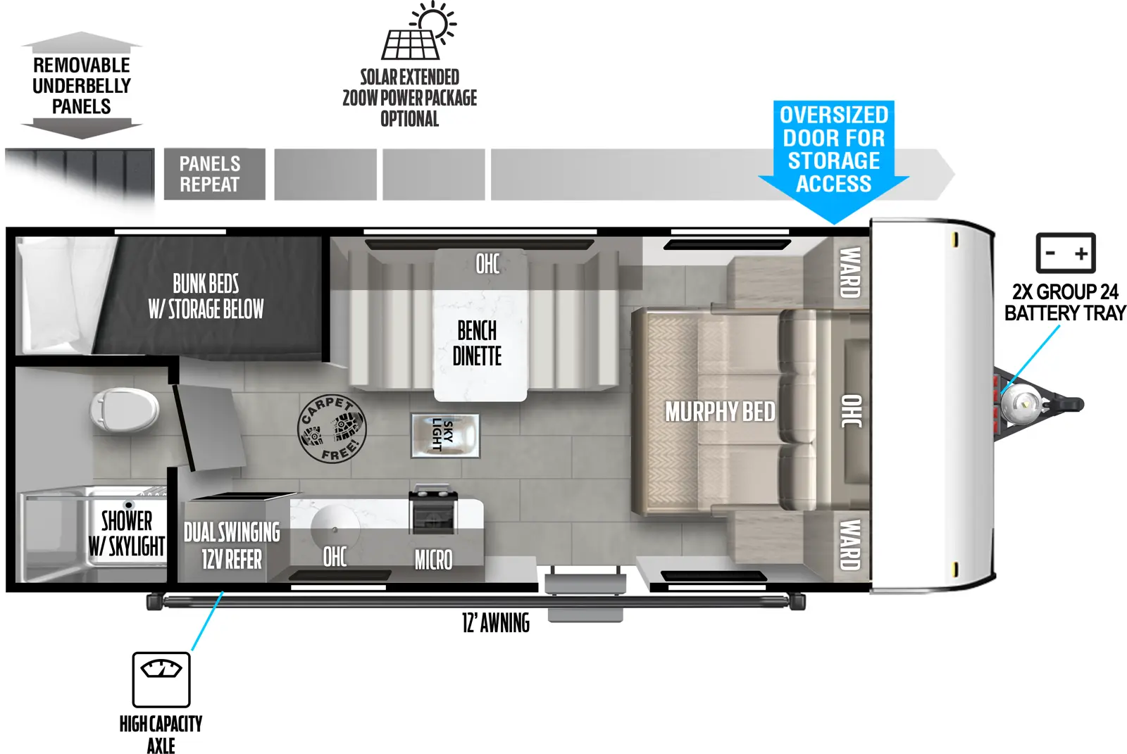 Wildwood 177BH | Wildwood Floorplan - Forest River RV
