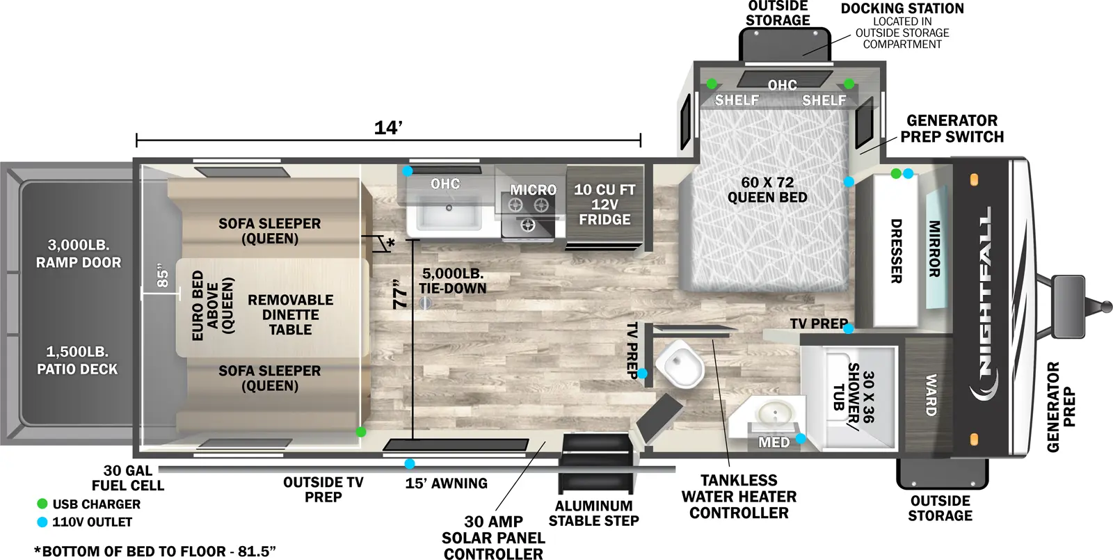 Nightfall Floorplans - Forest River RV