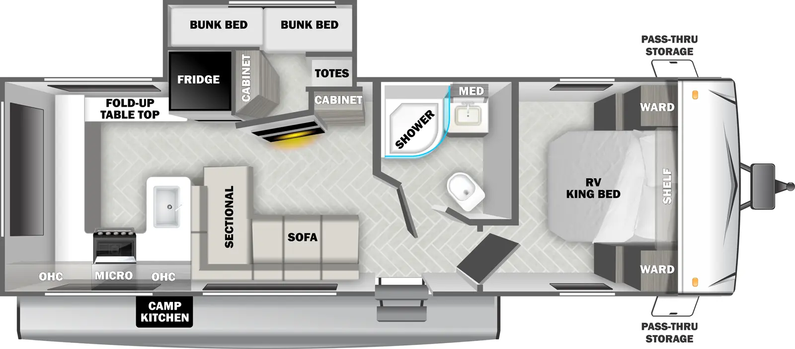 2025 Evo East T2510HBL - DSO Floorplan - Forest River RV