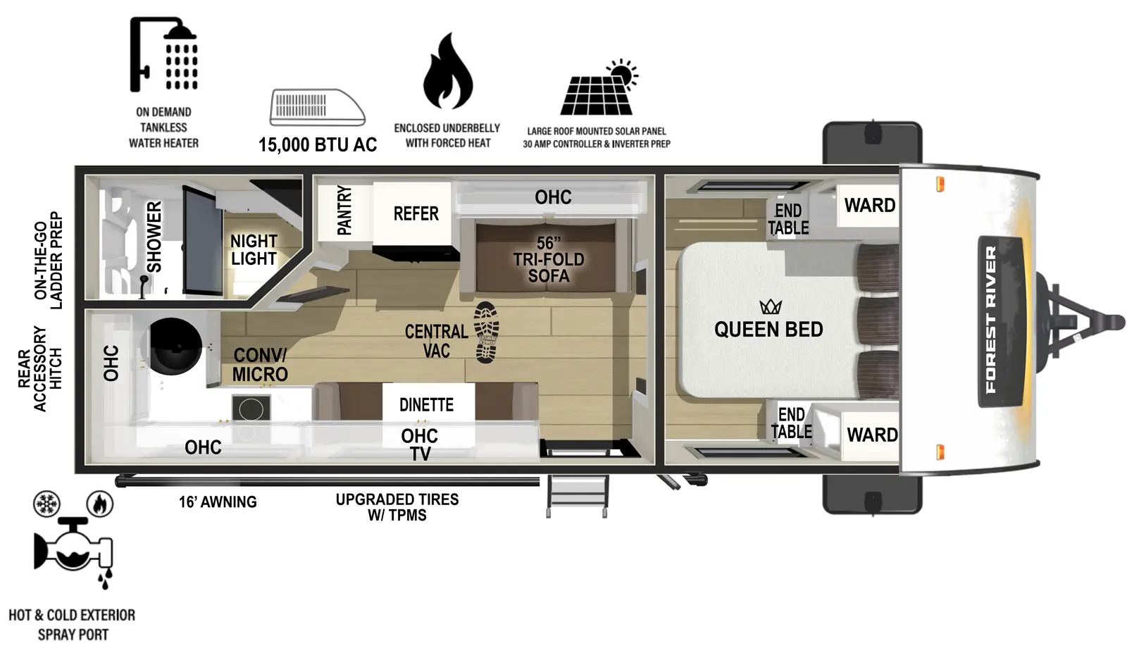 r-pod RP-205 | R-Pod Floorplan - Forest River RV
