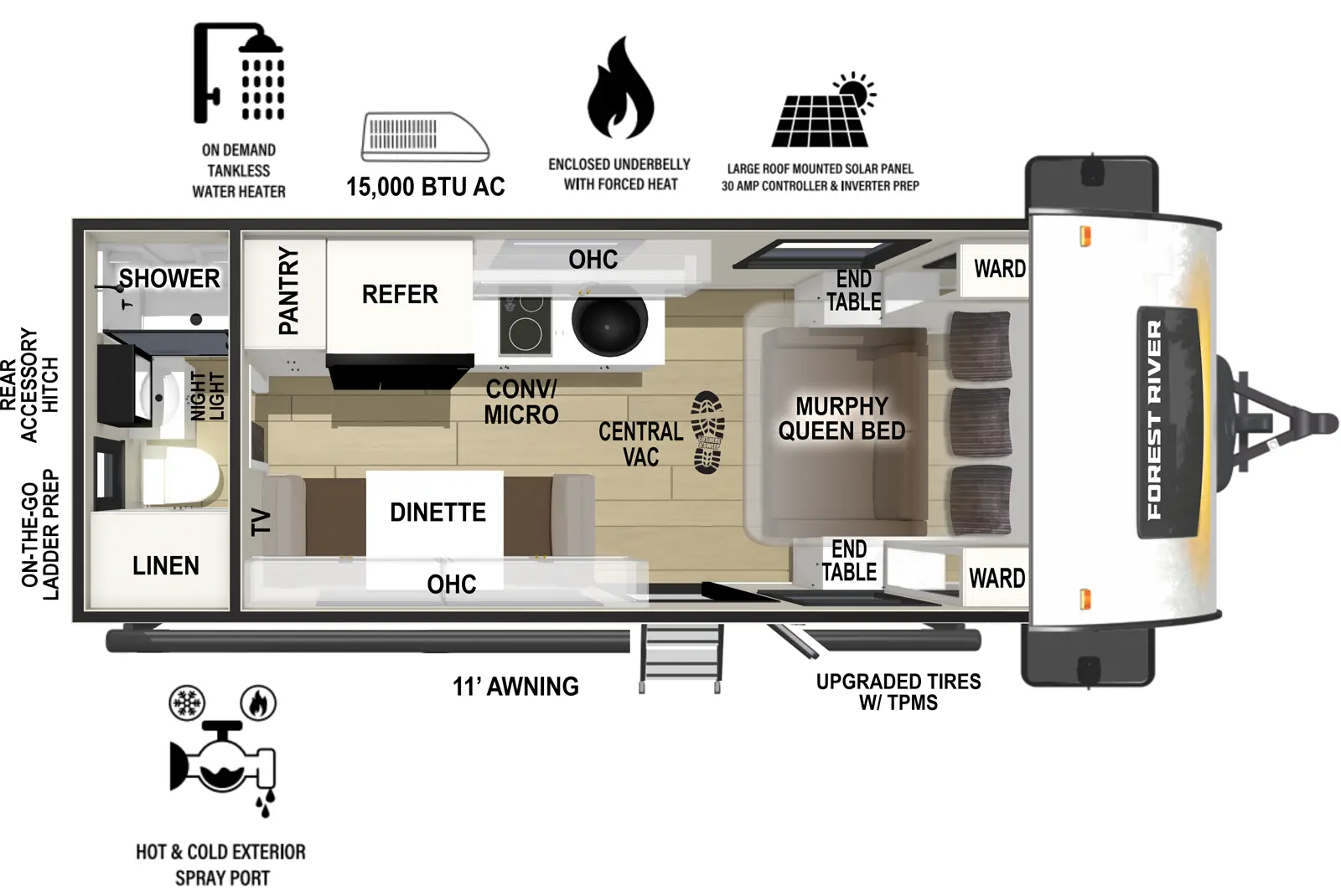 2025 r-pod West Coast RP-192 Floorplan - Forest River RV