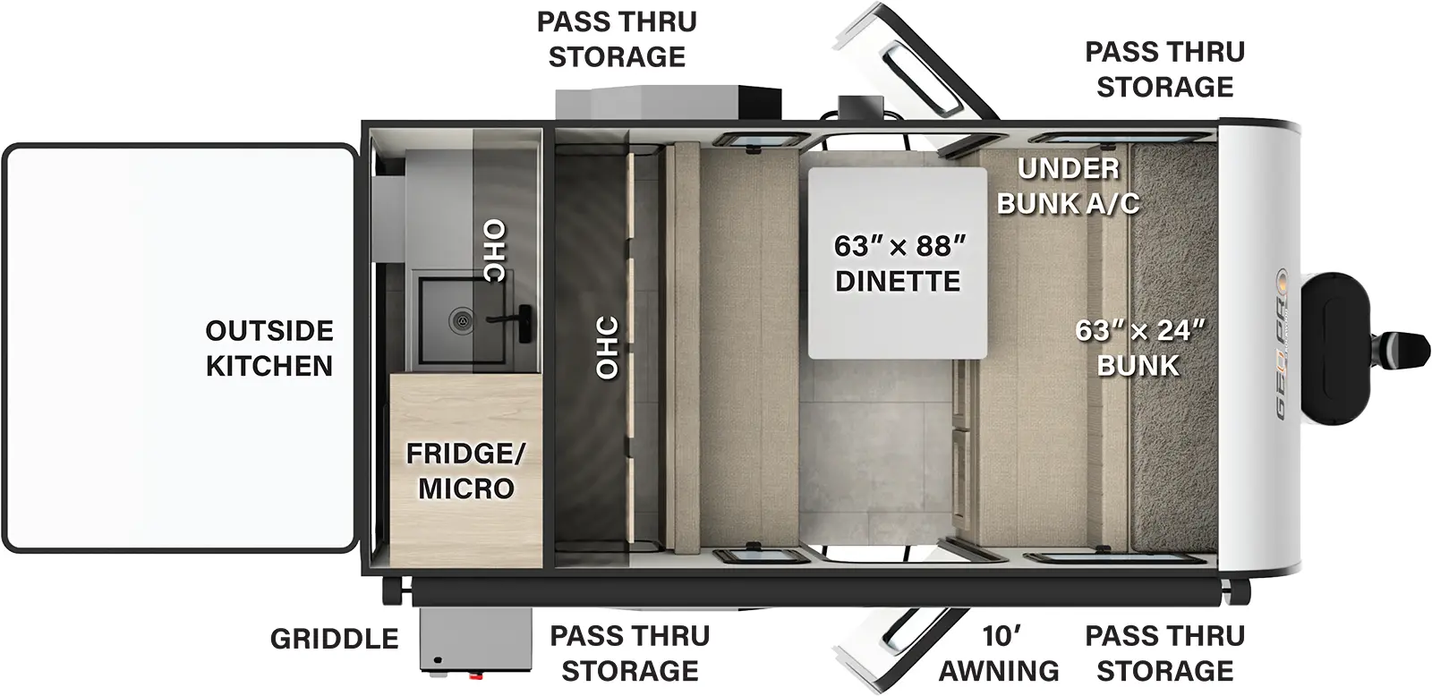 Rockwood Geo Pro Floorplans - Forest River RV
