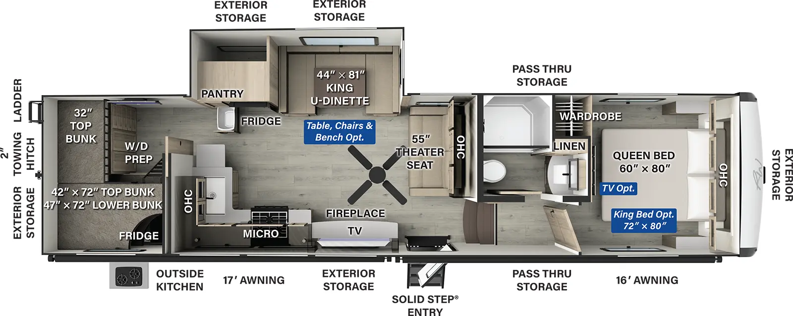 Rockwood Signature Fifth Wheels Floorplans - Forest River RV