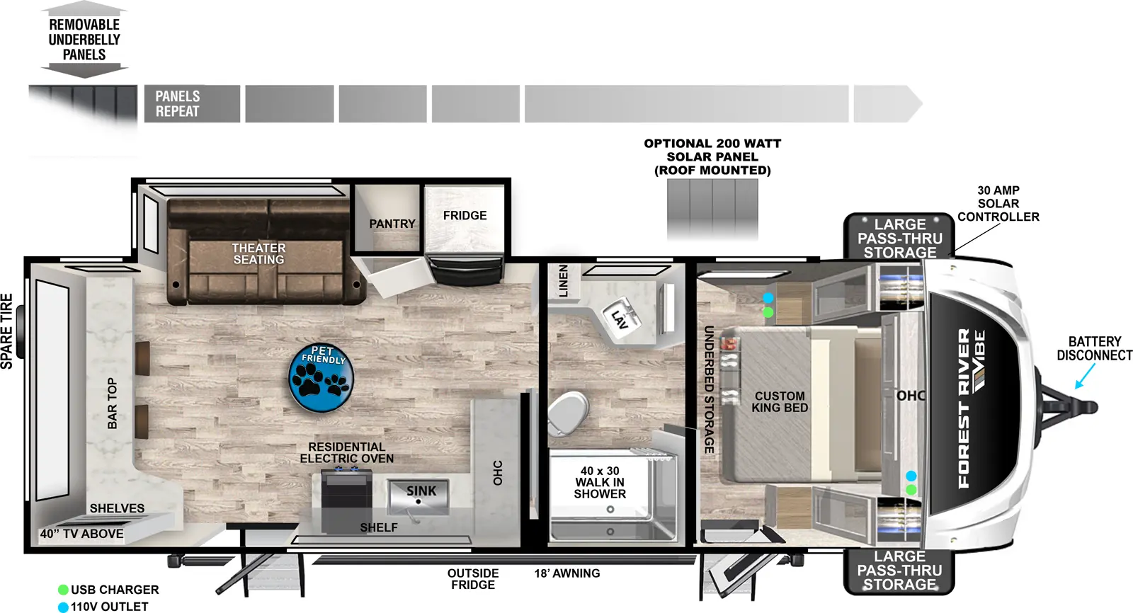 Vibe Floorplans - Forest River RV