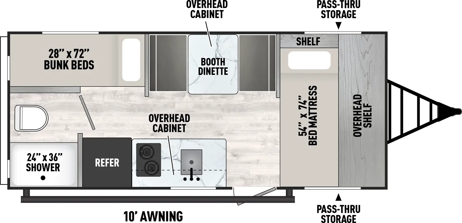 Viking 17BH | Viking Floorplan - Forest River RV