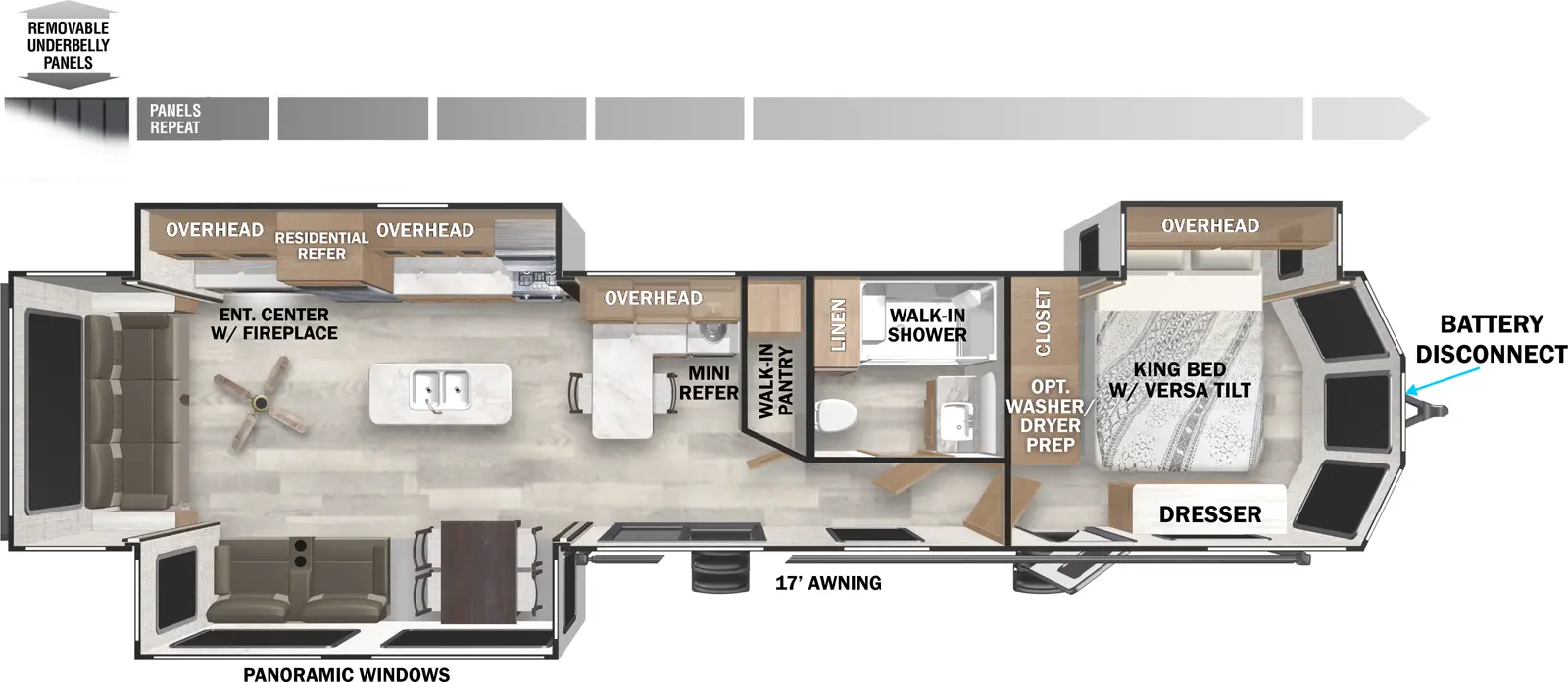 2026 Salem Villa 40RLB Floorplan - Forest River RV