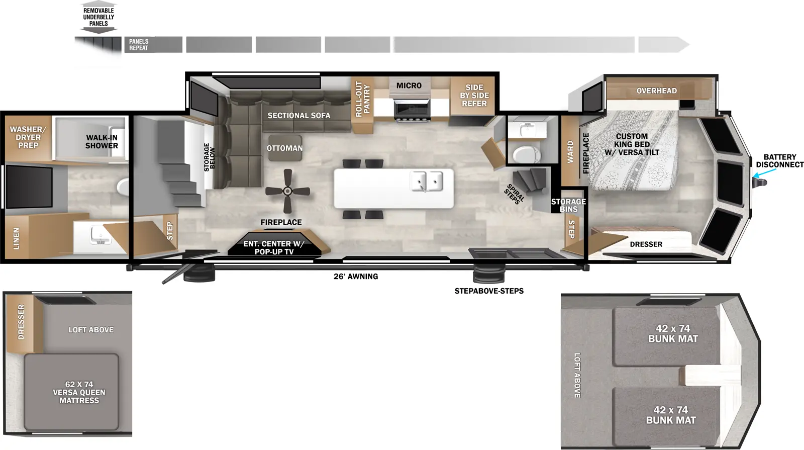 Salem 44VIEW | Salem Floorplan - Forest River RV