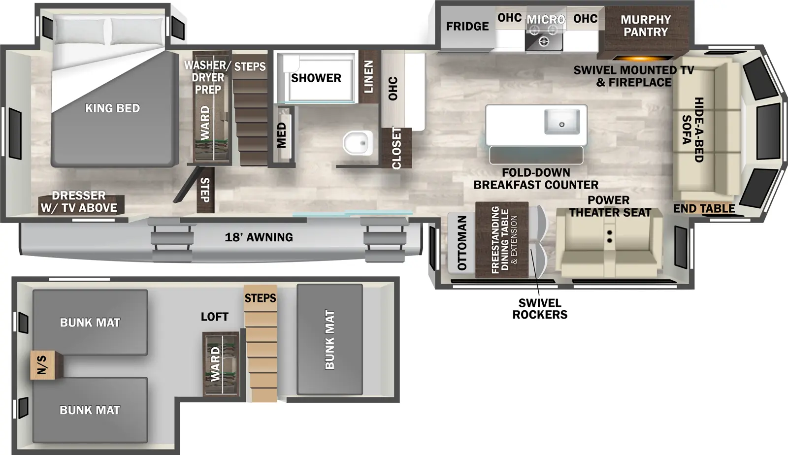 Cedar Creek 40CDL | Cedar Creek Floorplan - Forest River RV