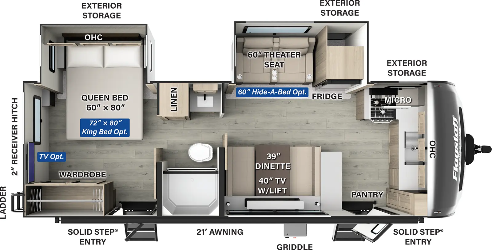 Flagstaff 26SFK | Flagstaff Floorplan - Forest River RV