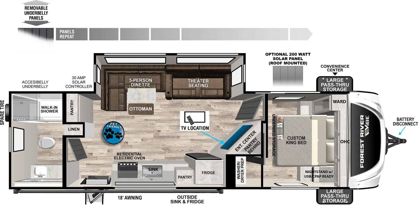 Vibe Floorplans - Forest River RV