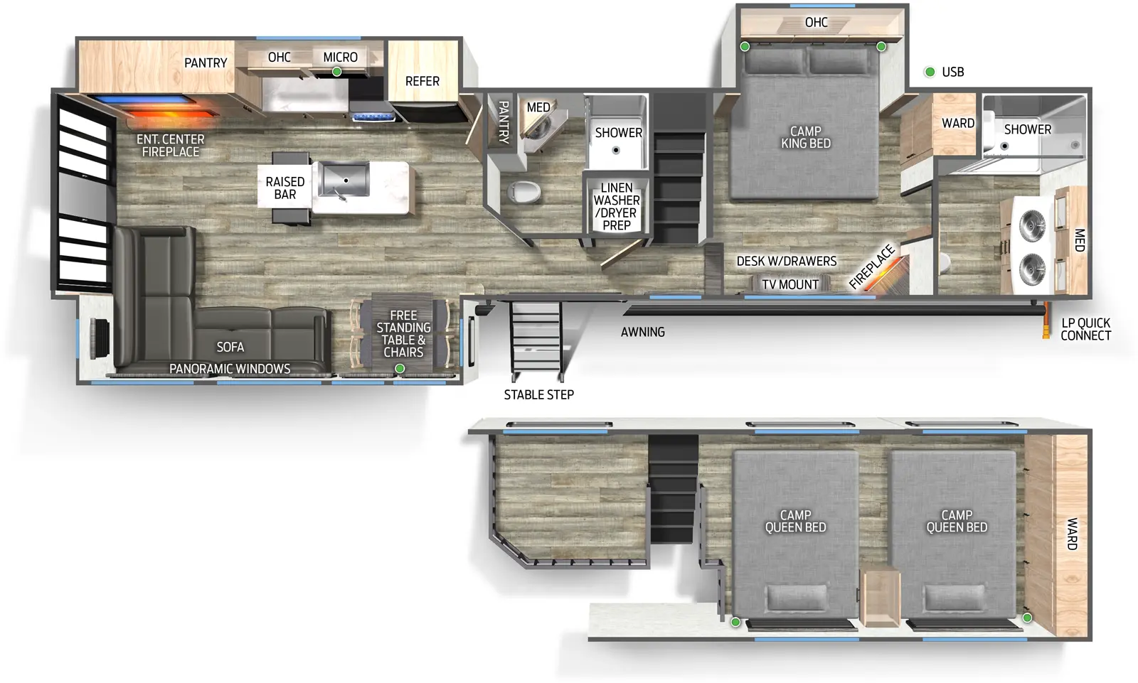 Campsite Reserve Floorplans - Forest River RV