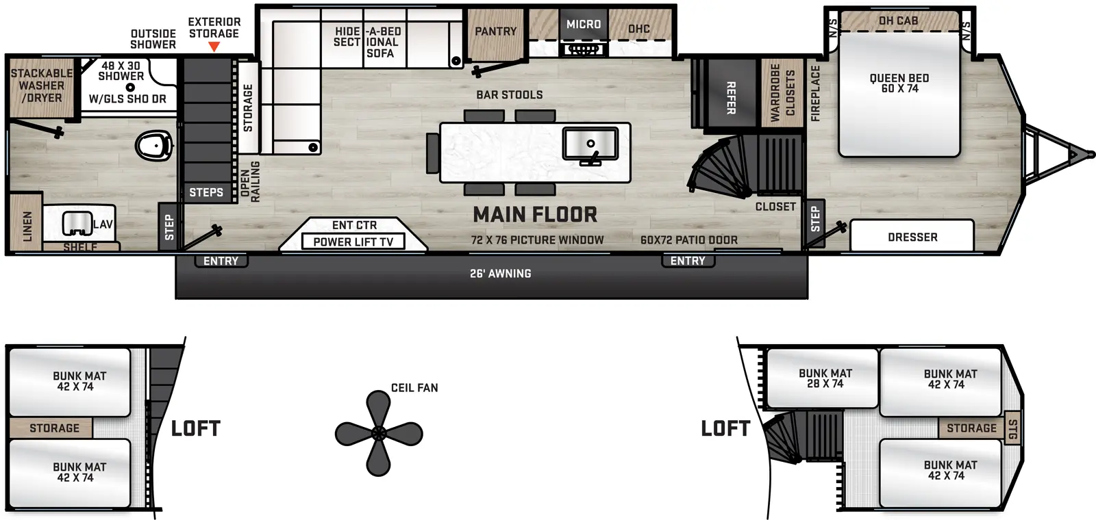 Aurora 42CONDO | Aurora Floorplan - Forest River RV
