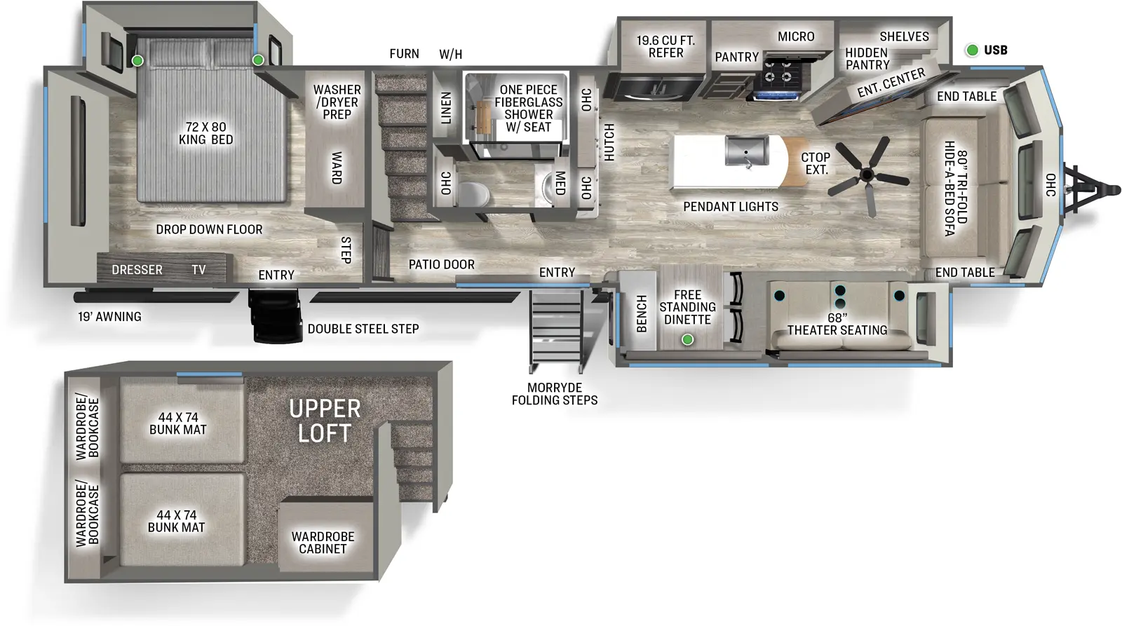 Sierra Destination Floorplans - Forest River RV