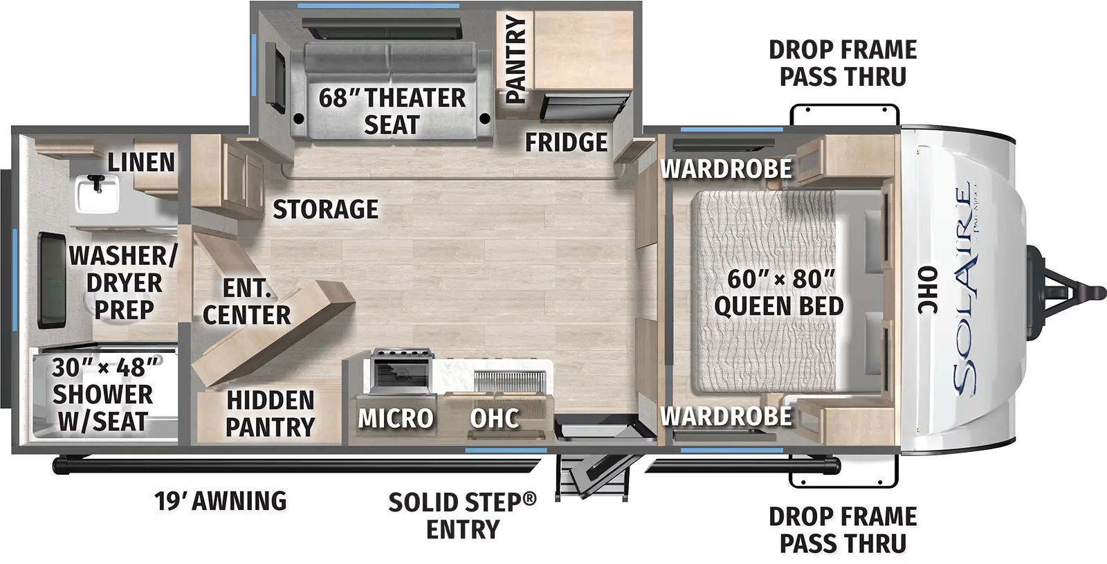 2420RBS | Solaire Floorplan - Forest River RV