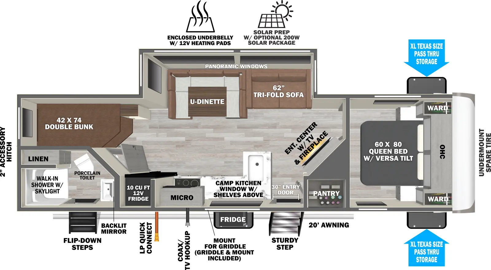 Heritage Glen Travel Trailers Floorplans - Forest River RV