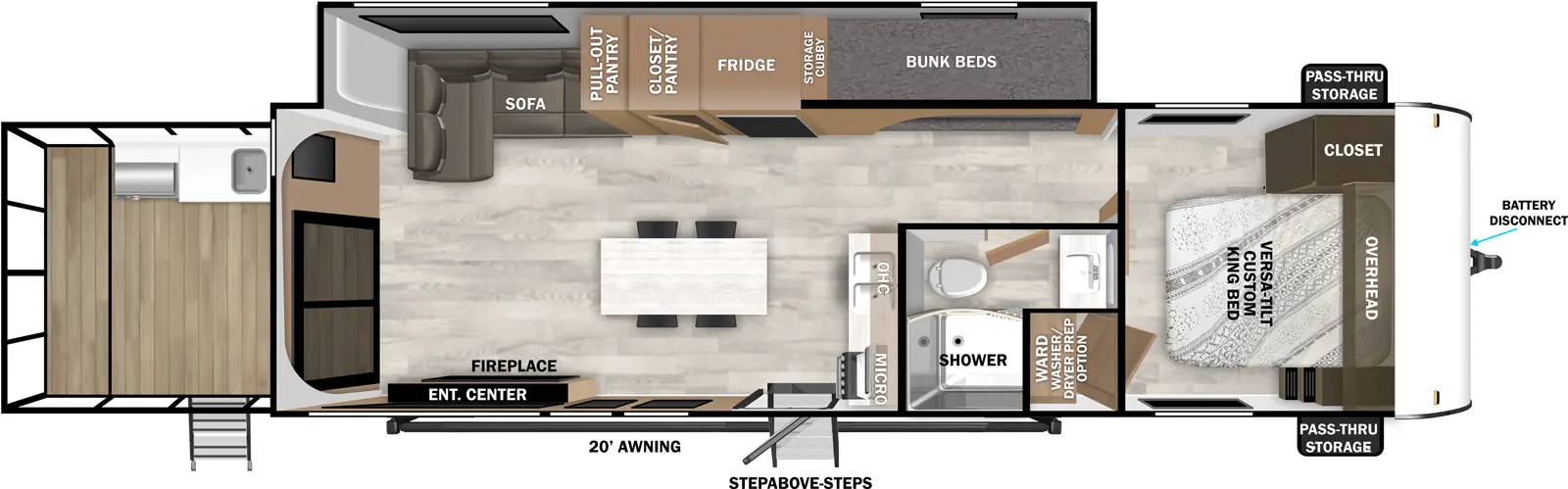 2026 Salem 34VERANDA Floorplan - Forest River RV
