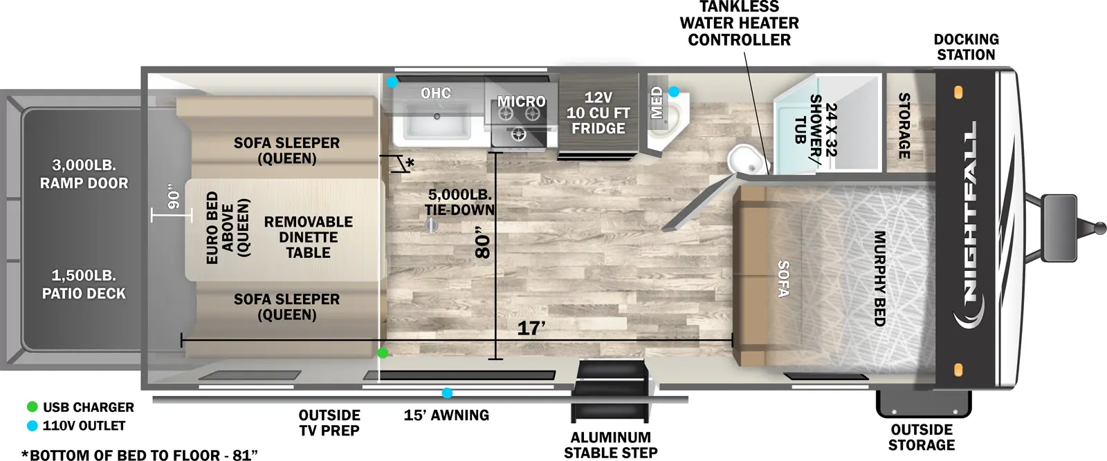 Nightfall Floorplans - Forest River RV