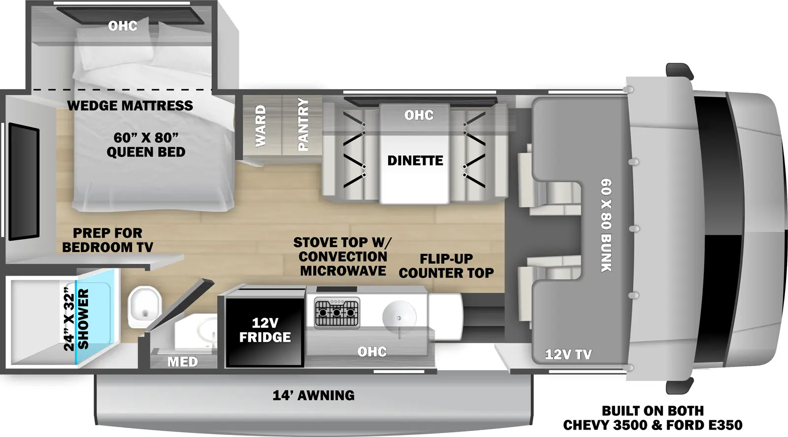 2251SLE | Forester Floorplan - Forest River RV