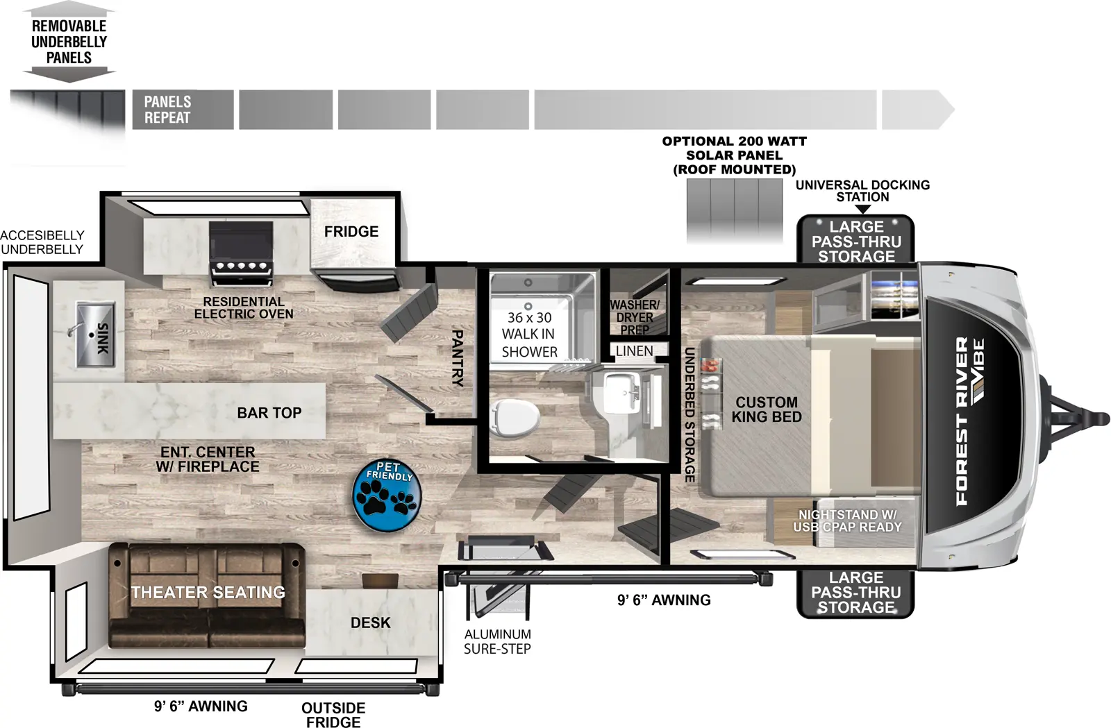 Vibe Floorplans - Forest River RV