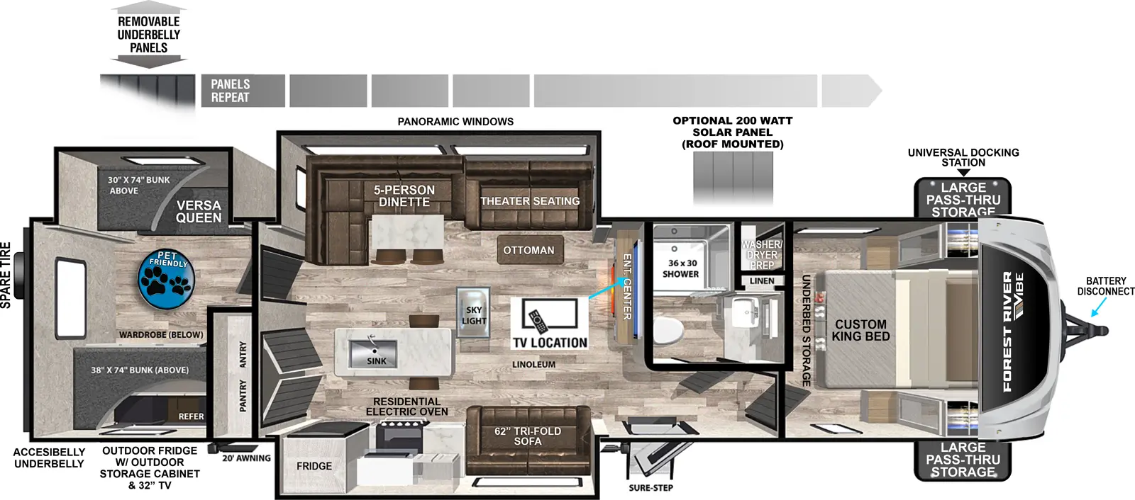 Vibe Floorplans - Forest River RV