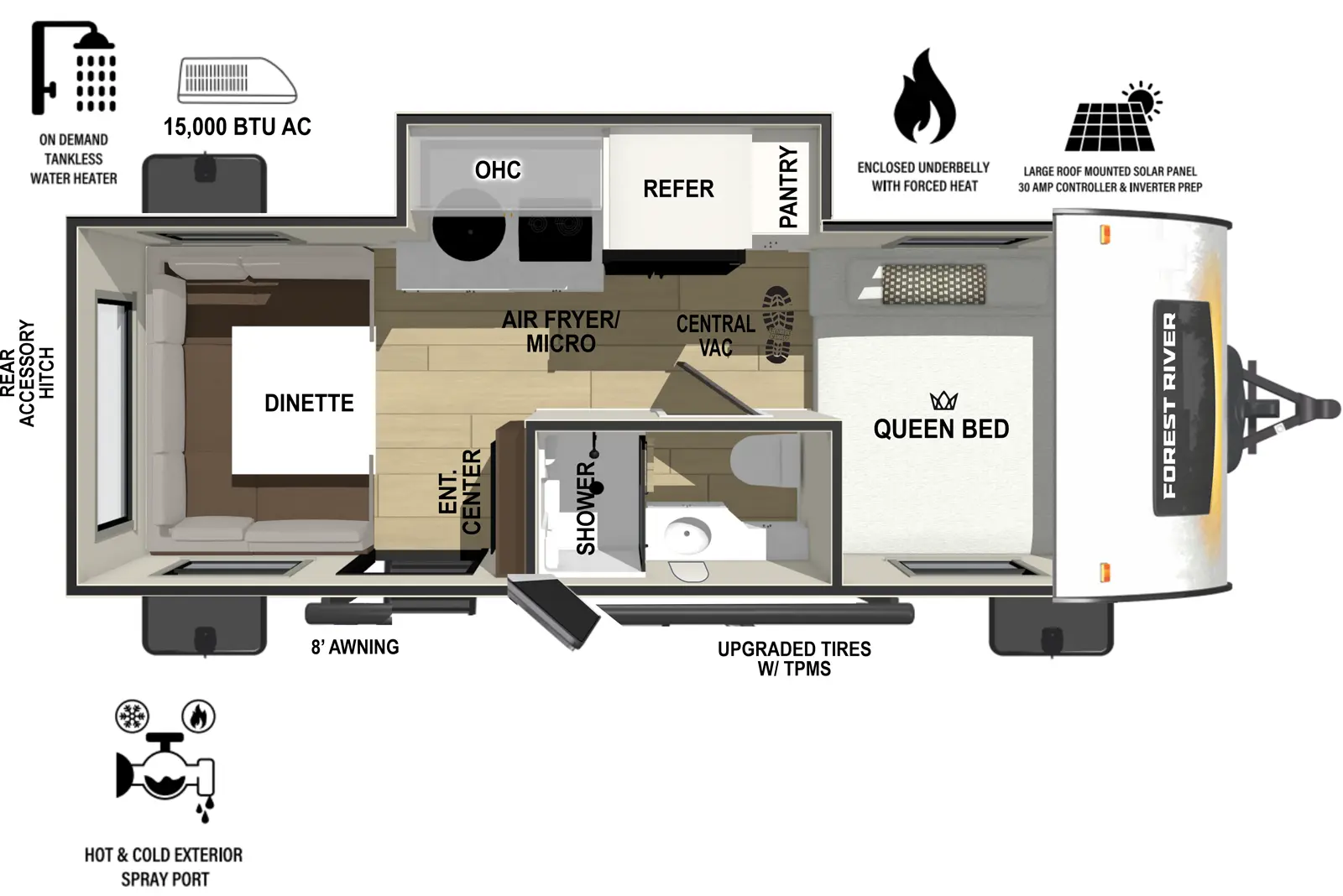 2026 r•pod RP-190 Floorplan - Forest River RV