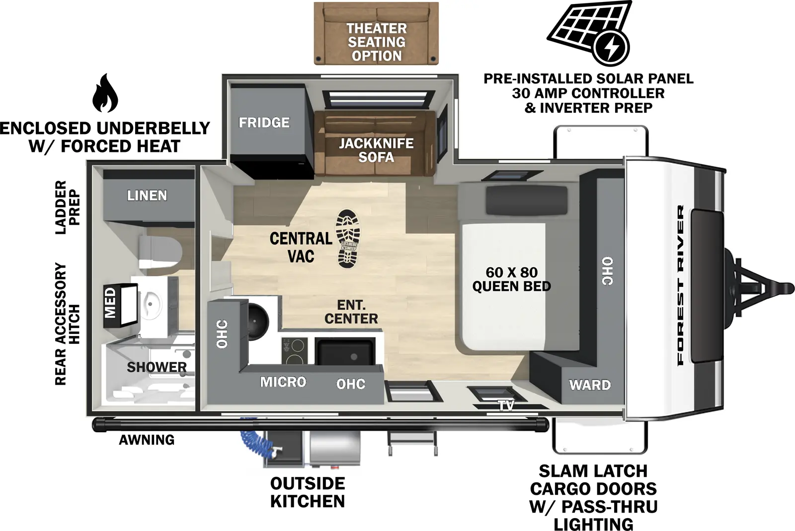 Ibex 16MKS | Ibex Floorplan - Forest River RV