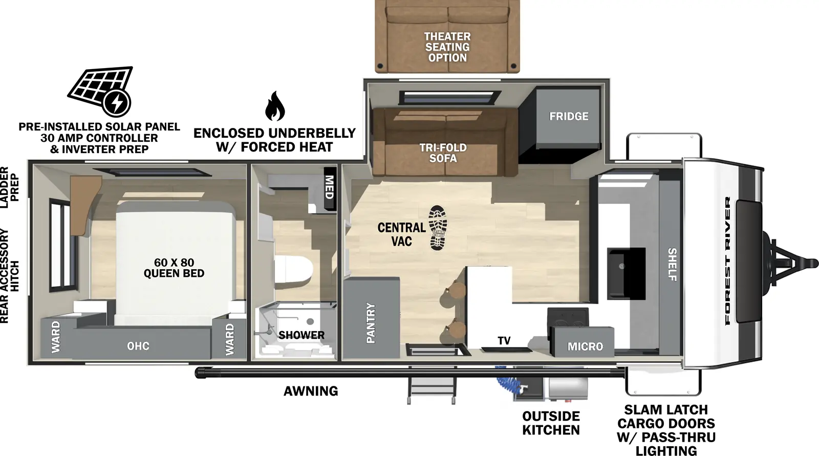 Ibex 20FKDS | Ibex Floorplan - Forest River RV