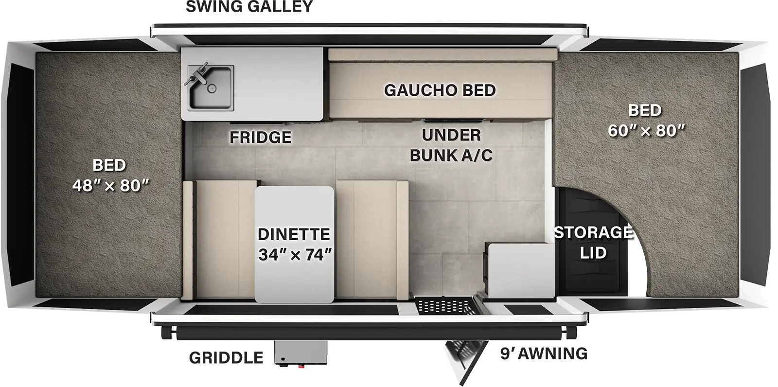2026 Rockwood Tent 1930FT Floorplan - Forest River RV