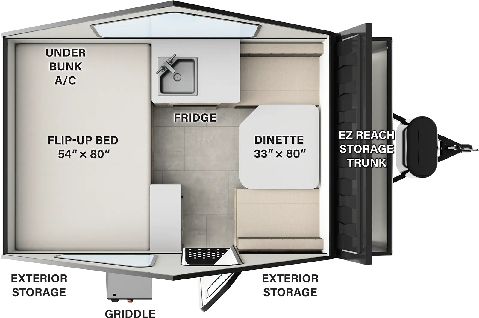 Flagstaff Hardside Pop Up Campers Floorplans - Forest River RV