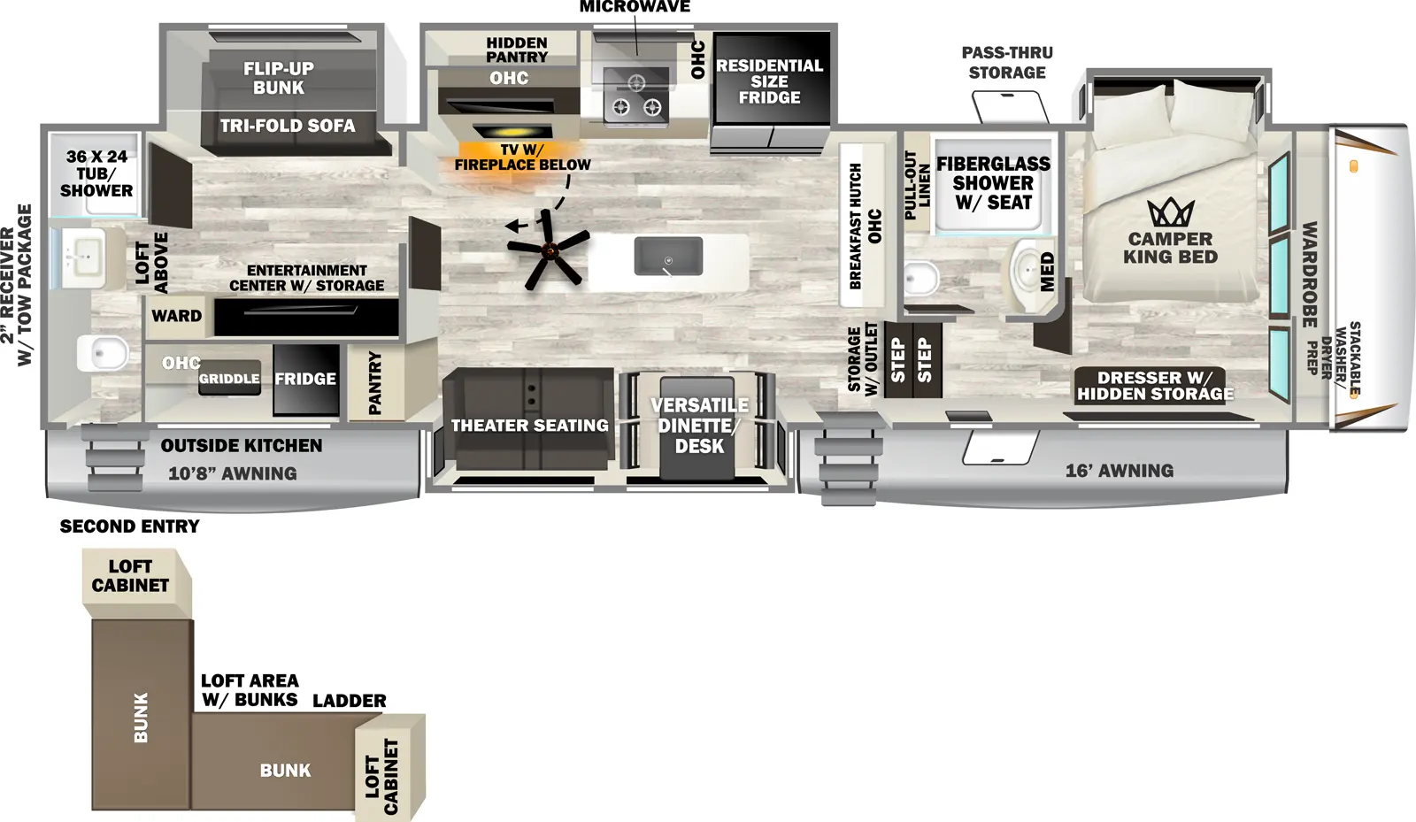 2026 Sabre 38DBL Floorplan - Forest River RV