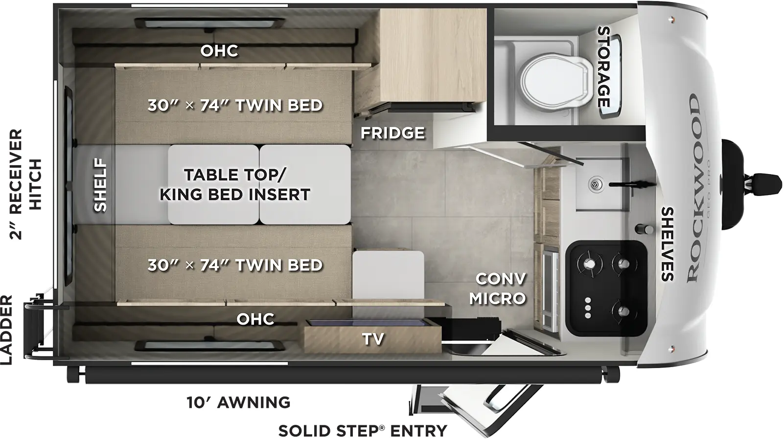 2026 Rockwood Geo Pro G15TB Floorplan - Forest River RV