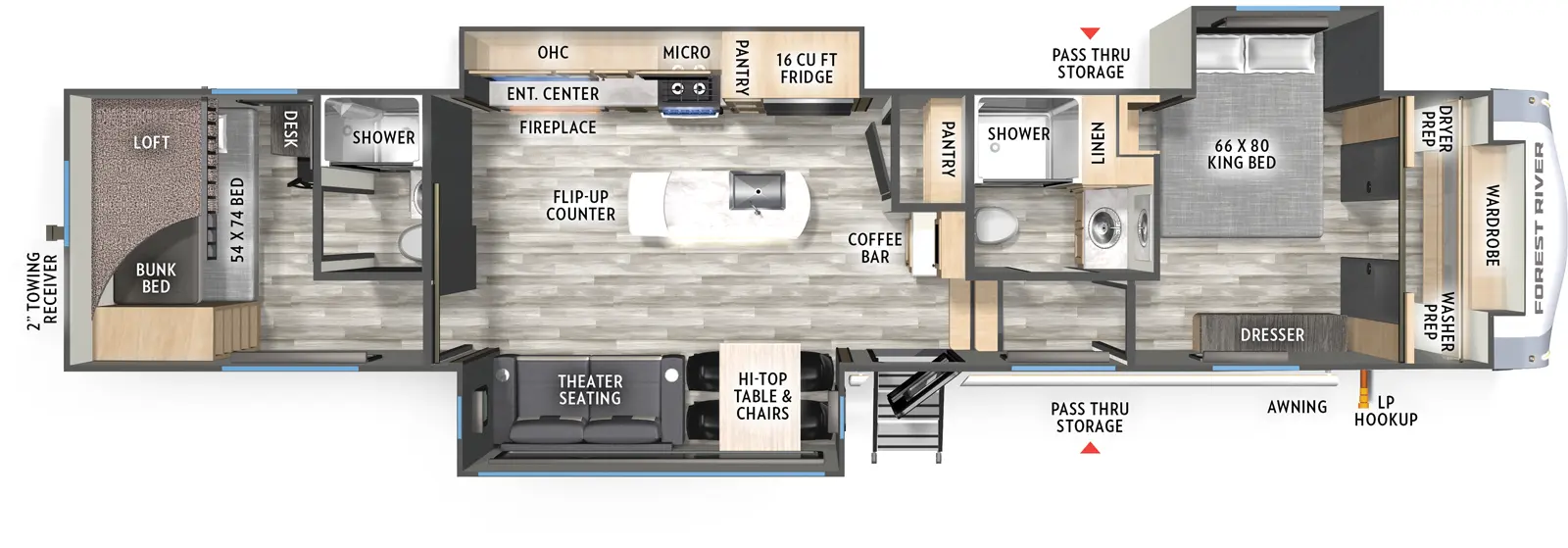 2026 Cardinal 34CRIB Floorplan - Forest River RV