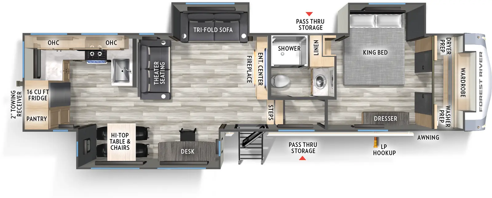 Wildcat Fifth Wheels Floorplans - Forest River RV