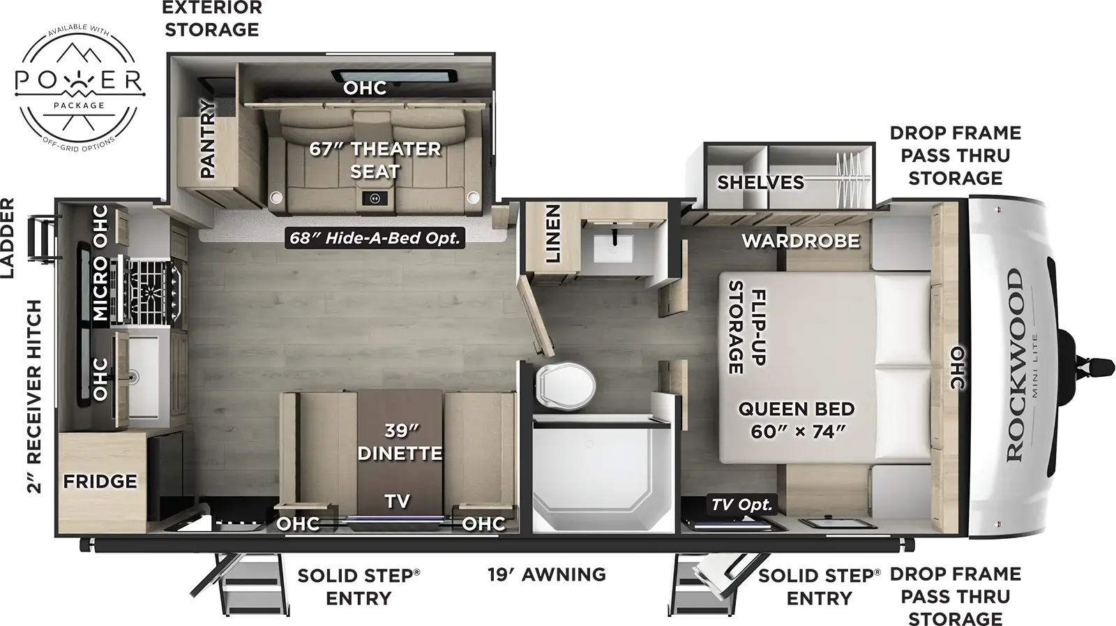 2026 Rockwood Mini Lite 2515S Floorplan - Forest River RV